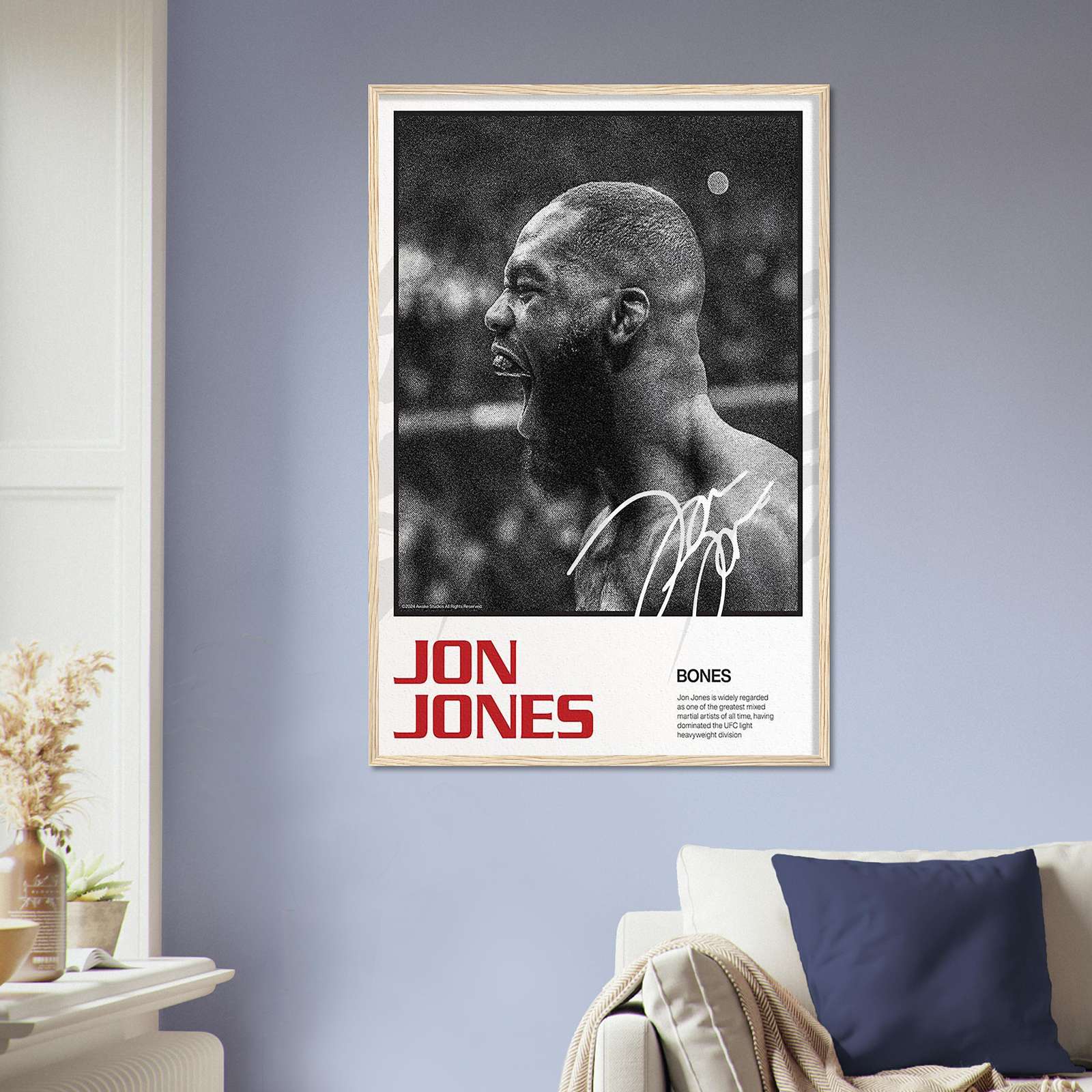 Jon Jones Poster, Boxing Poster, Mma Poster, Full-Size Poster, Ready to ...
