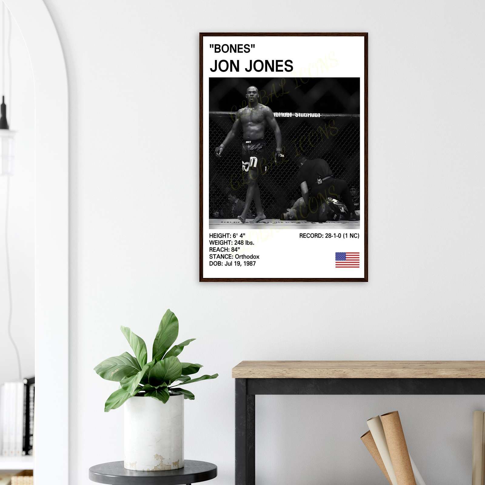 Jon Jones Poster, Jon Jones Mma Poster, Sports Poster, Mixed Martial ...