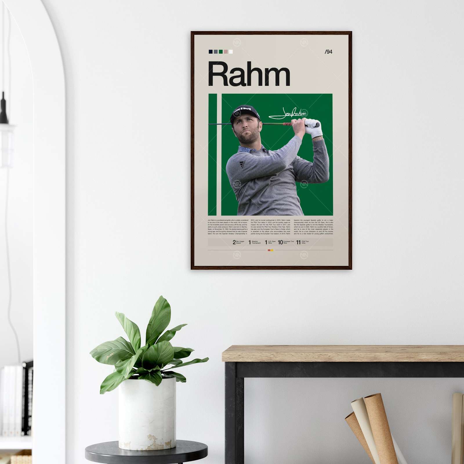 Jon Rahm Poster, Golf Poster, Motivational Poster, Sports Poster, Full ...