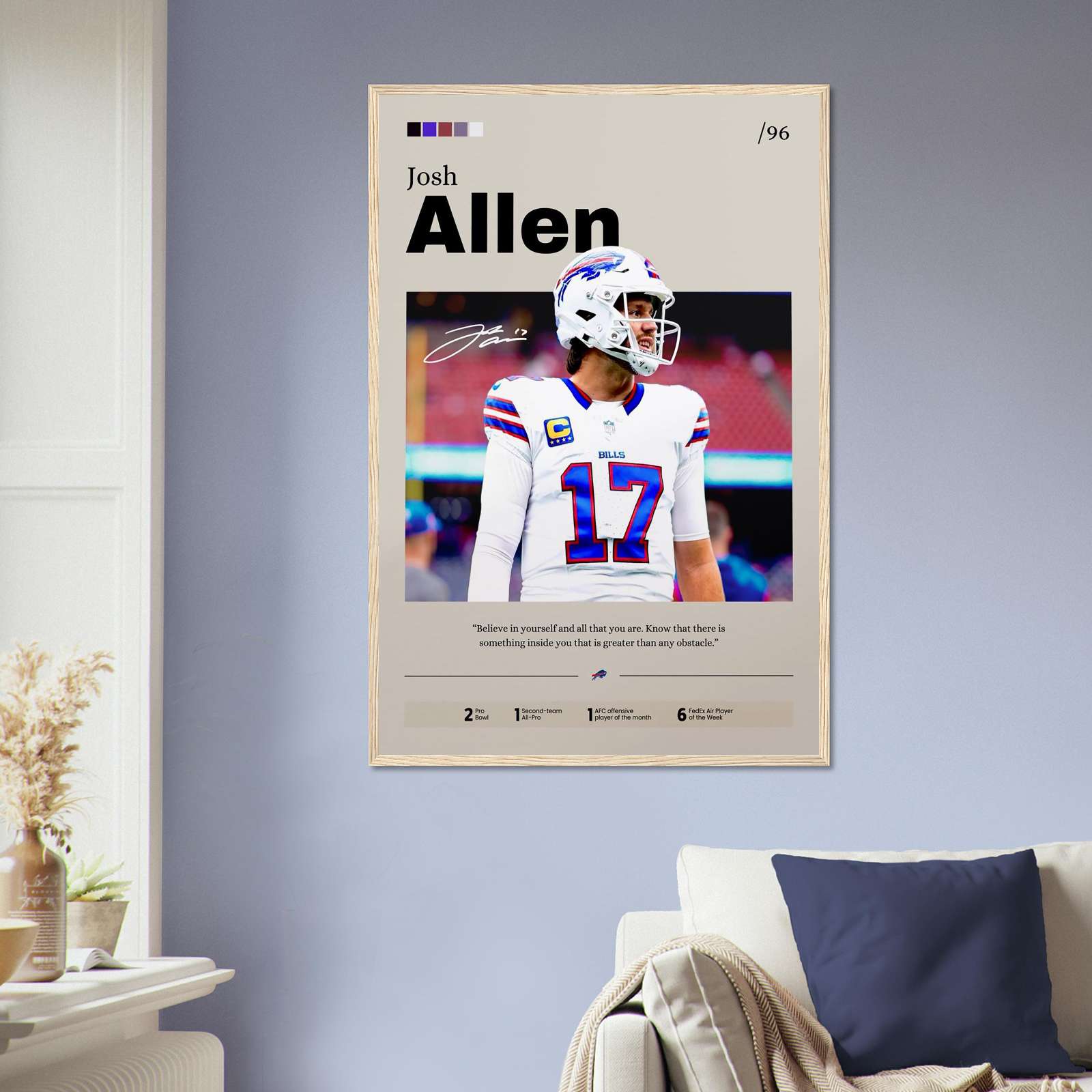 Josh Allen Poster 2, Full-Size Movie Poster, Ready to Hang - Citiesbox