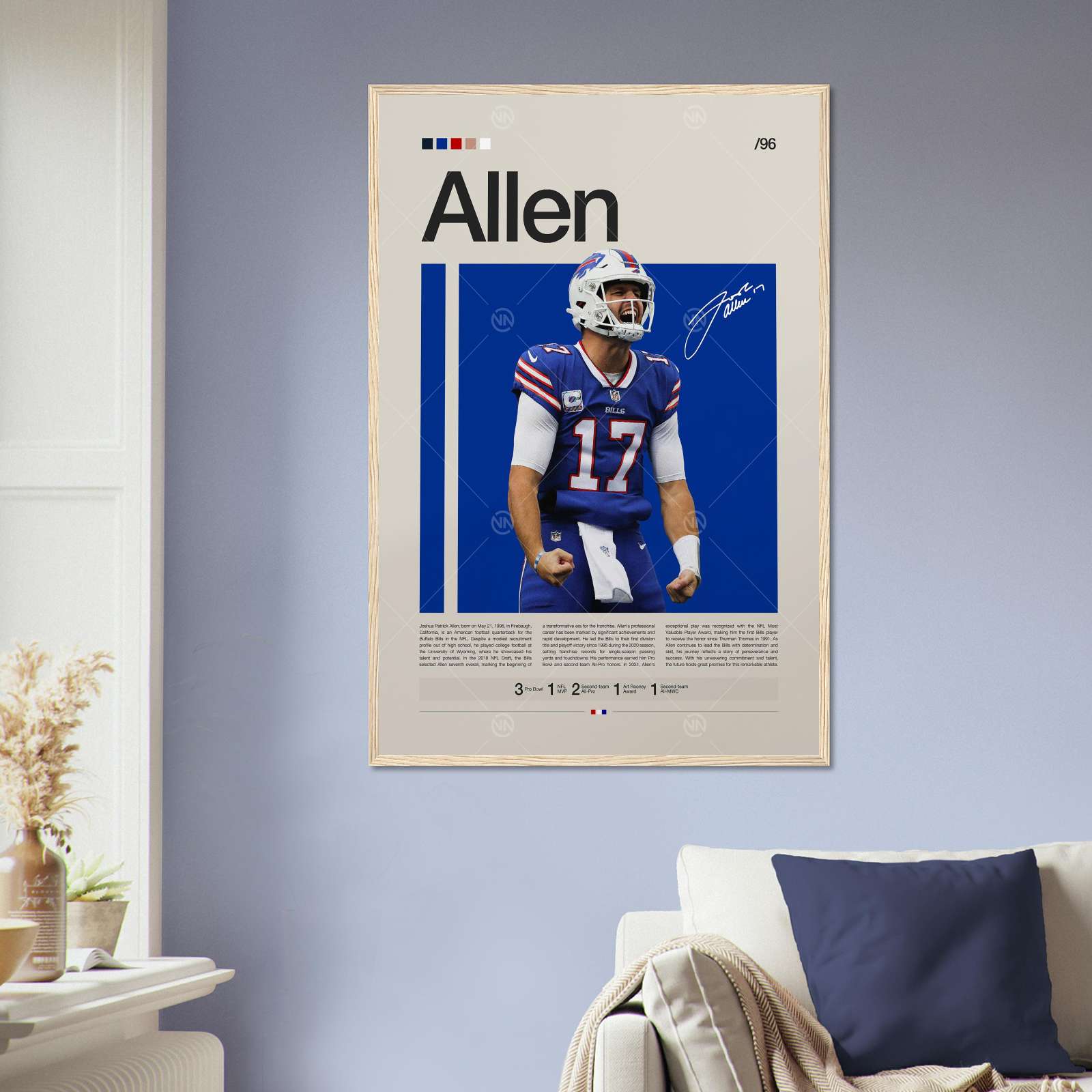 Josh Allen Poster, Full-Size Movie Poster, Ready to Hang - Citiesbox