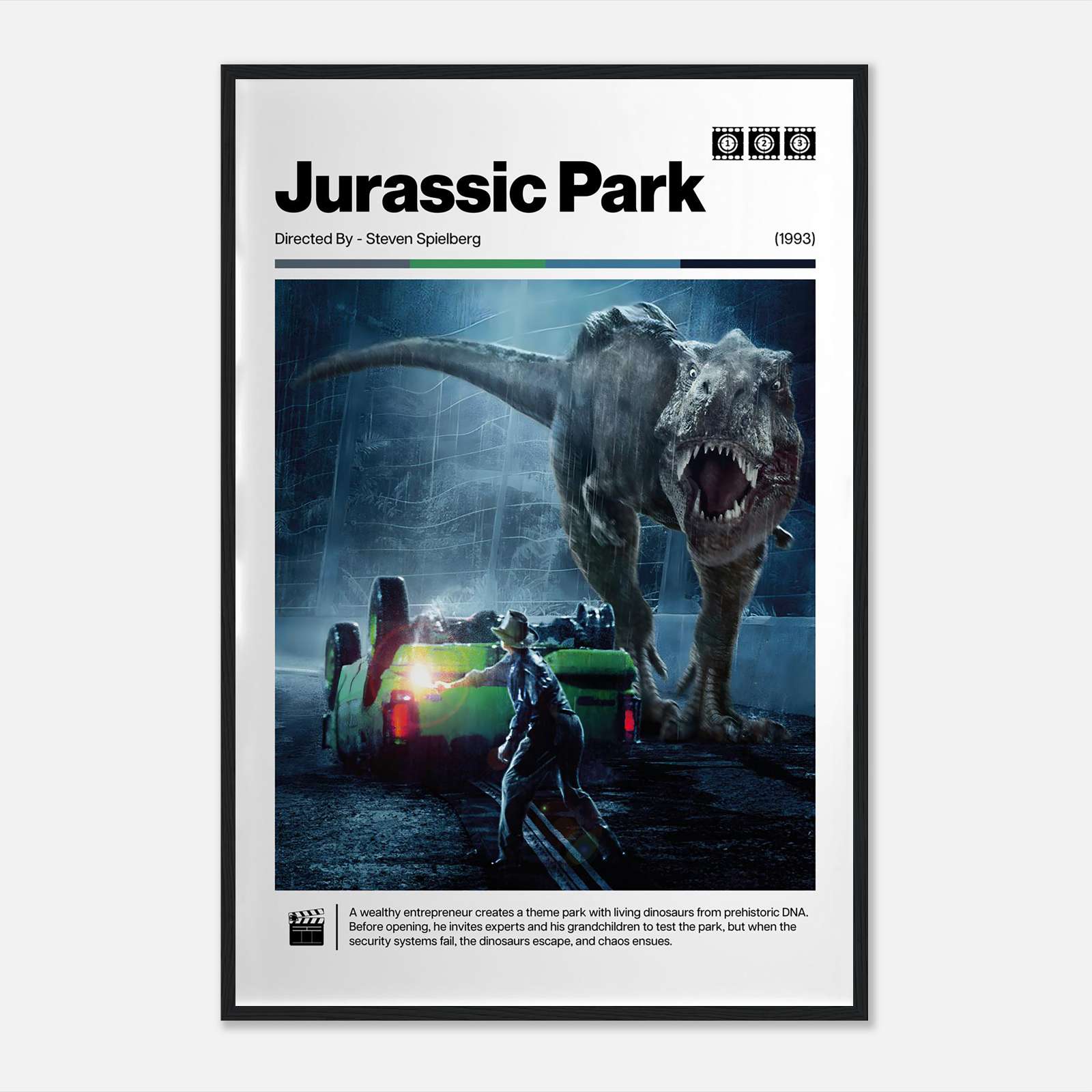 Jurassic Park Movie Poster, Sci Fi Movie Poster, Classic Movie Poster ...