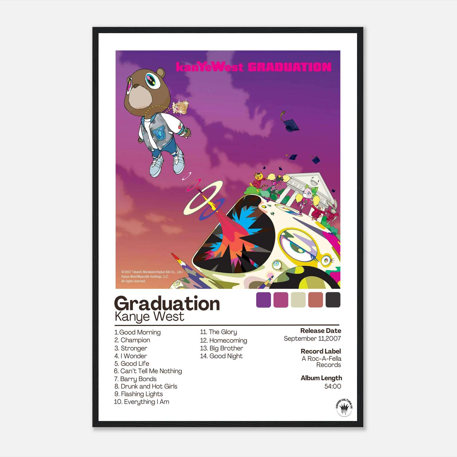 Kanye West Graduation Poster, Full-Size Poster, Ready to Hang - Citiesbox