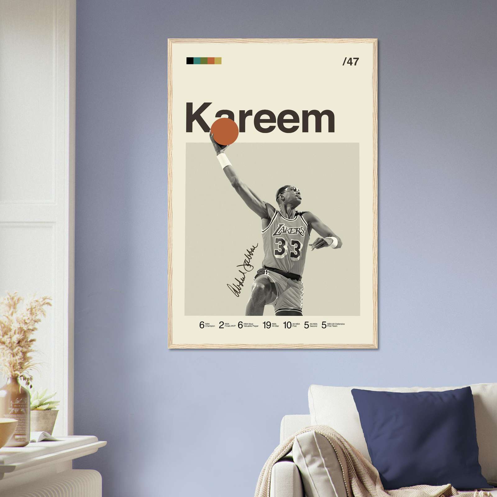 Kareem Abdul Jabbar Poster, Sports Poster, Full-Size Poster, Ready to ...