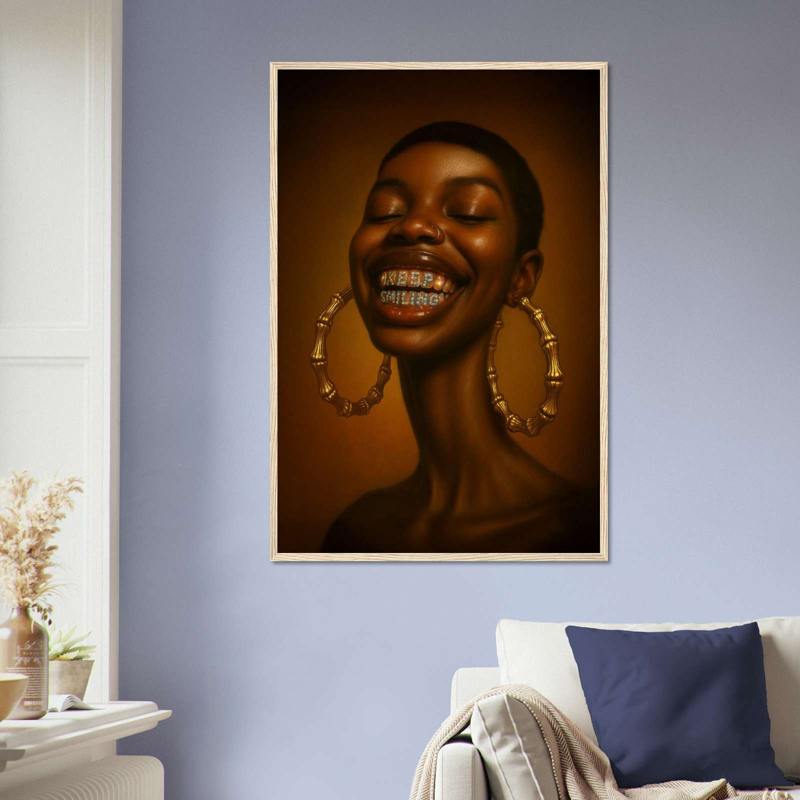Keep Smiling Black Woman Poster, Full-Size Poster, Ready to Hang ...