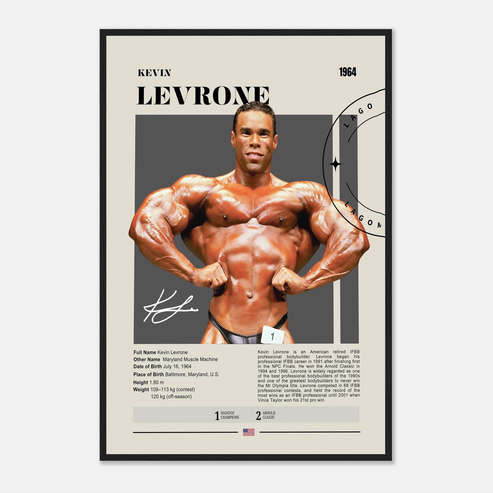 Kevin Levrone Poster, Kevin Levrone Bodybuilding Poster, Sports Poster ...