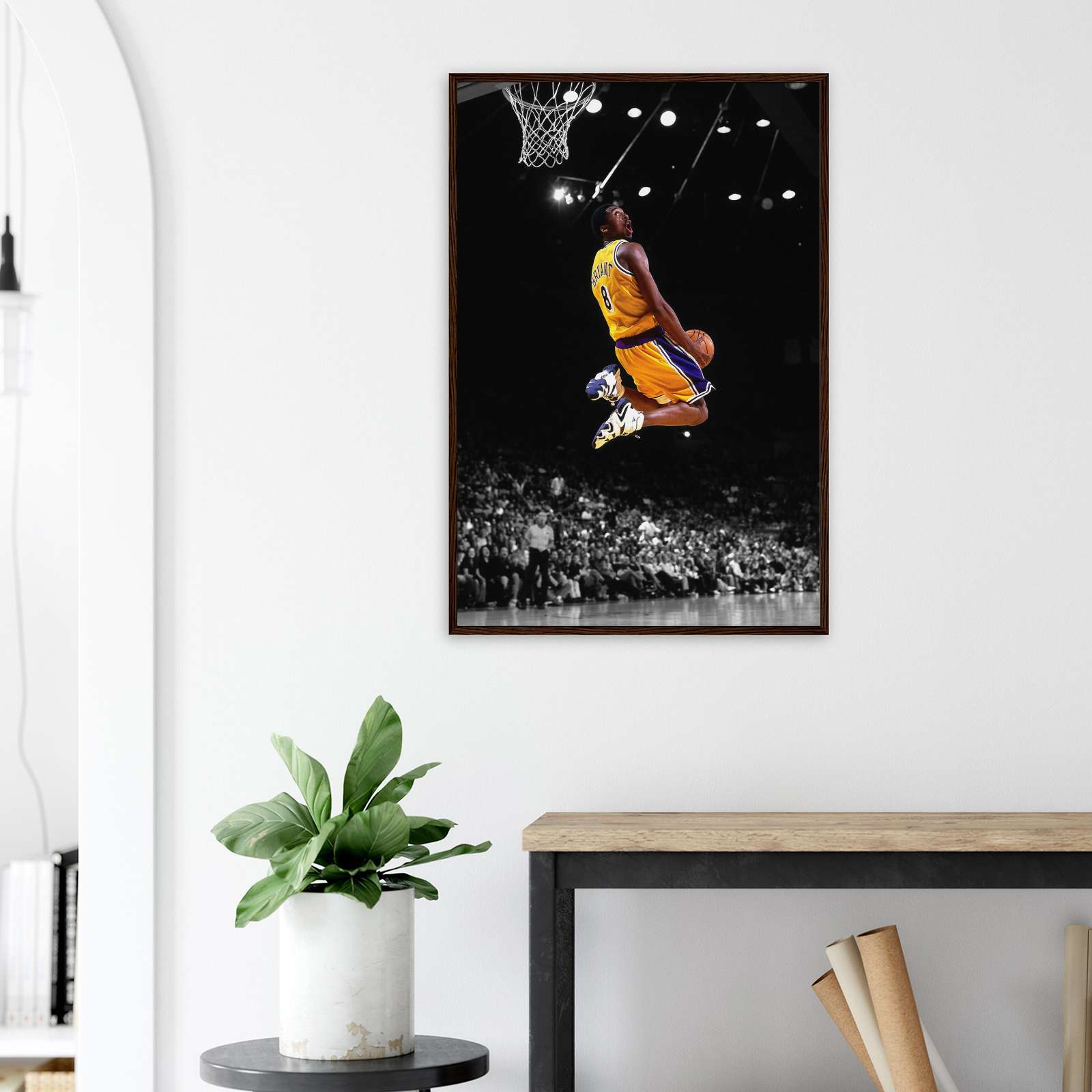 Kobe Bryant Dunking Poster, Black Mamba Basketball, Sports Poster, Full ...
