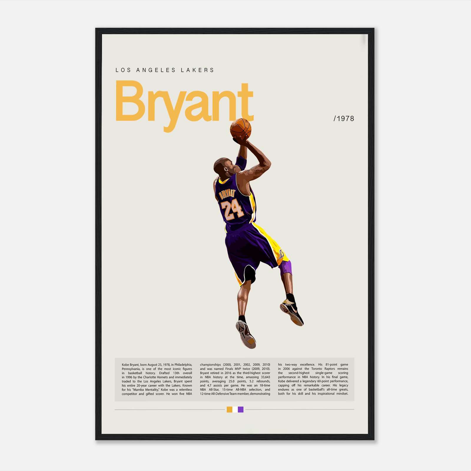 Kobe Bryant Poster, Basketball Gift, Basketball Poster, Sports Poster 1 ...