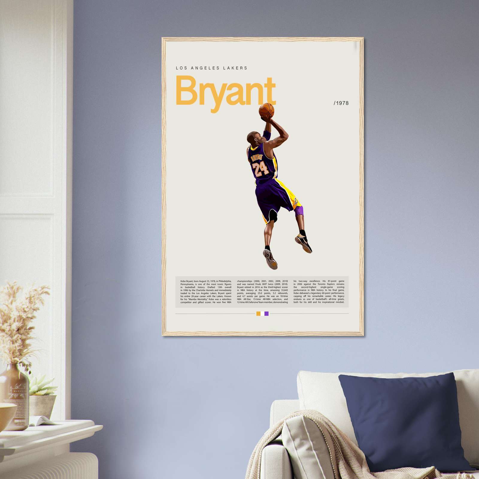 Kobe Bryant Poster, Basketball Gift, Basketball Poster, Sports Poster 1 ...