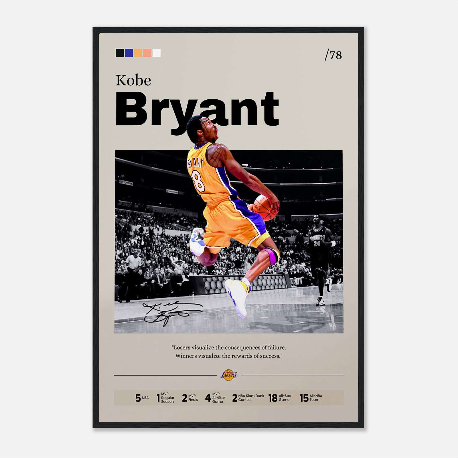Kobe Bryant Full-Size Poster, Ready to Hang - Citiesbox