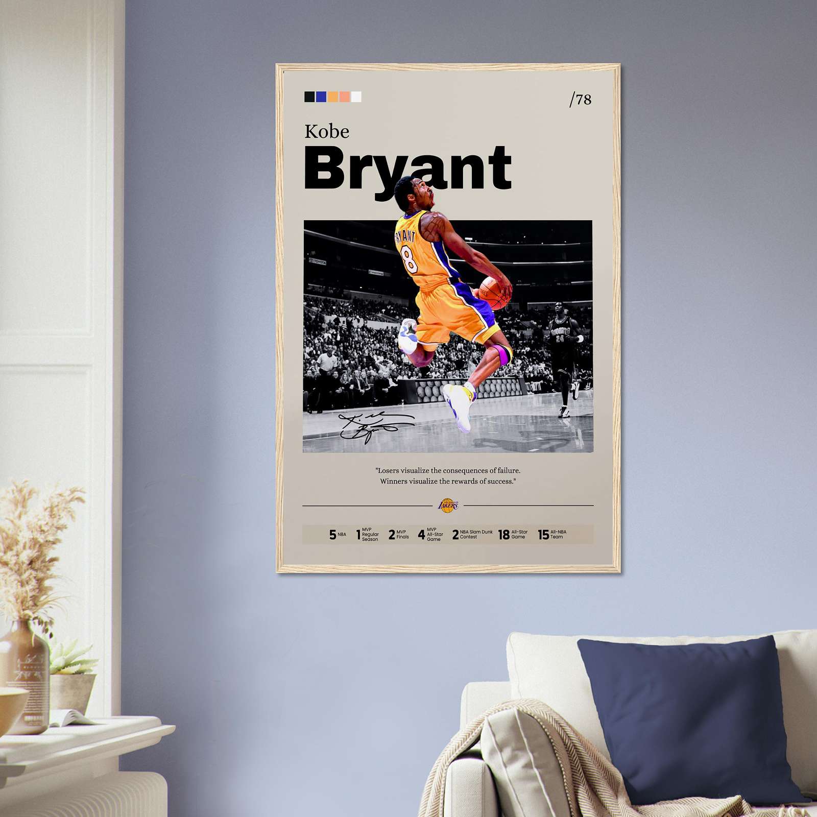 Kobe Bryant Full-Size Poster, Ready to Hang - Citiesbox