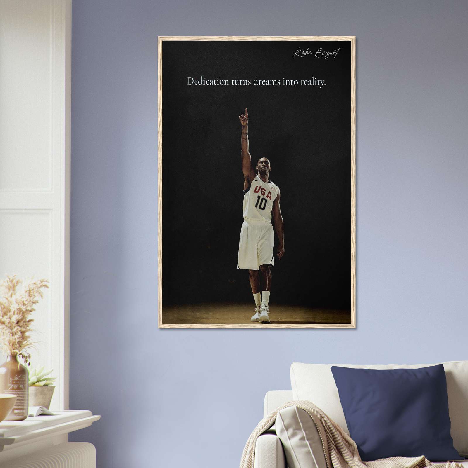 Kobe Bryant Poster, Mamba Mentality Quote, Motivational Basketball Wall ...