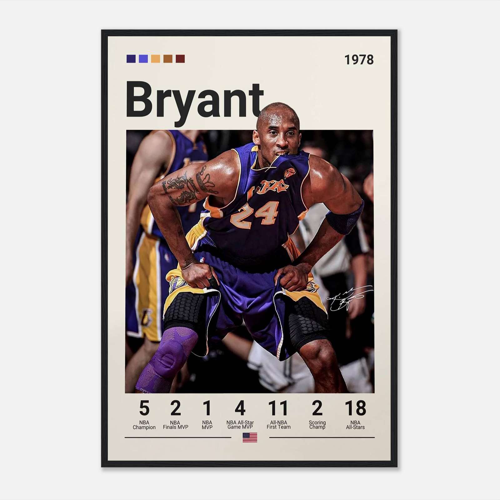Kobe Bryant Poster, Sports Poster, Basketball Poster, Basketball Gift ...