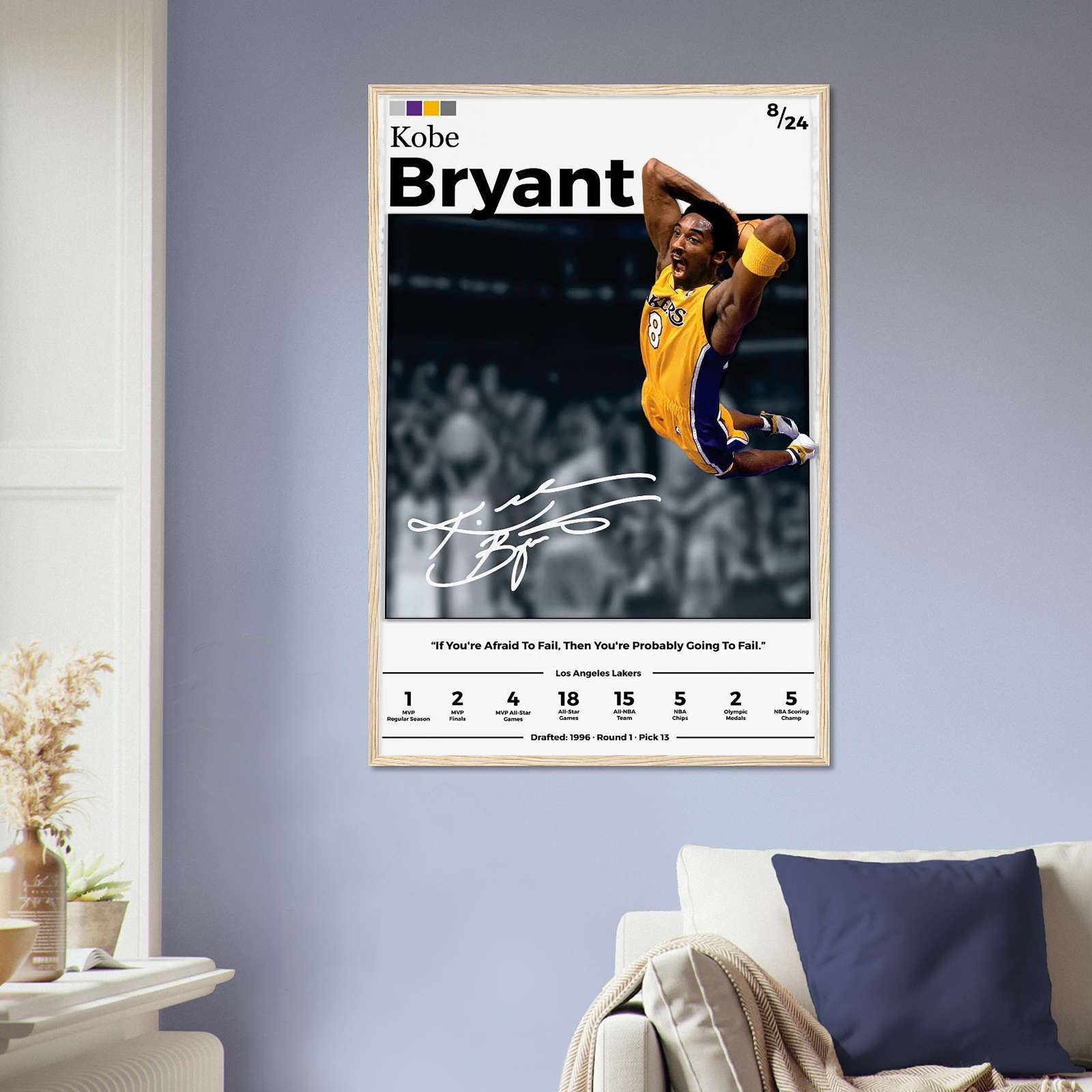 Kobe Bryant Poster, Sports Poster, Basketball Poster, Full-Size Poster ...