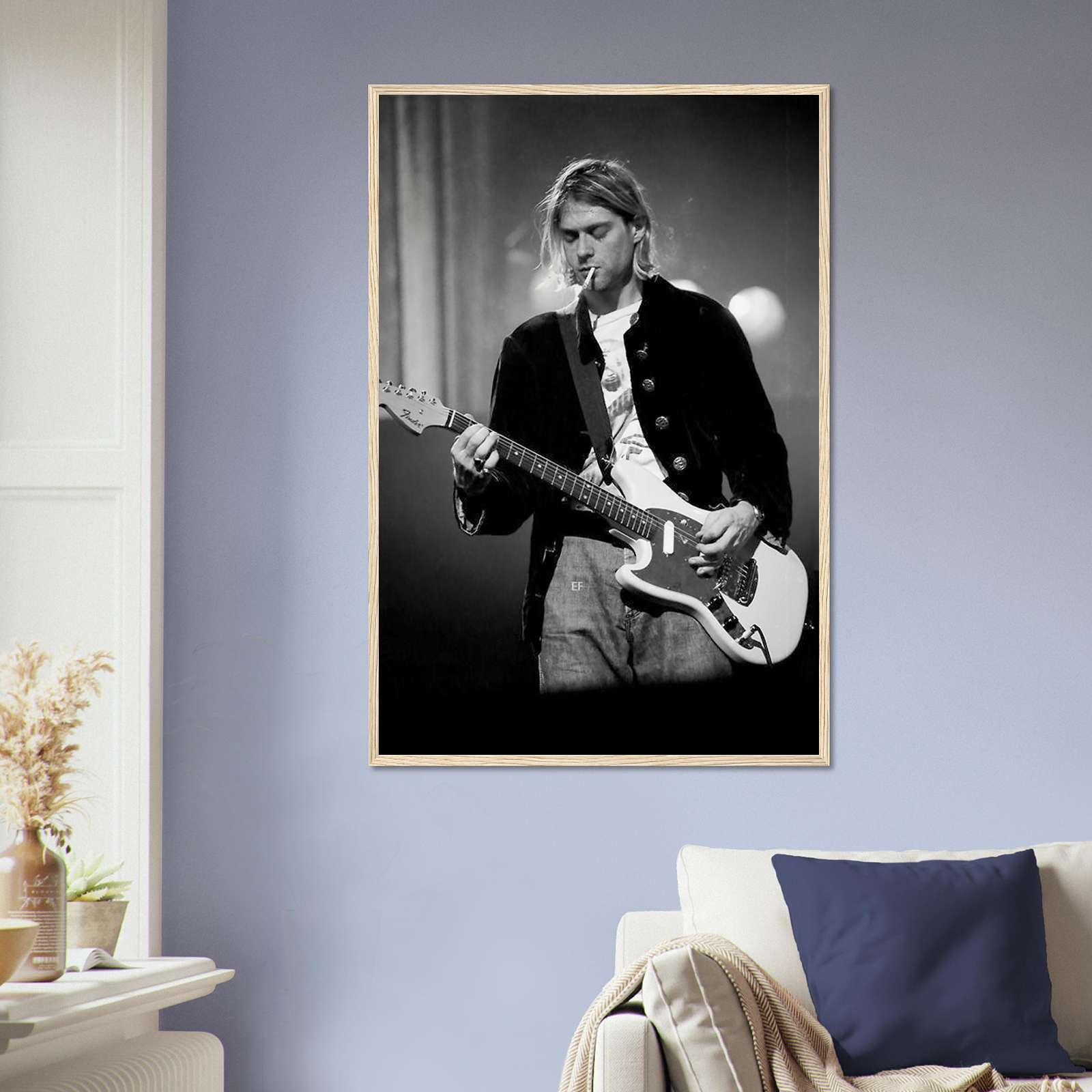 Kurt Cobain Poster, Grunge Rock Print, 90S Music Decor, Full-Size ...