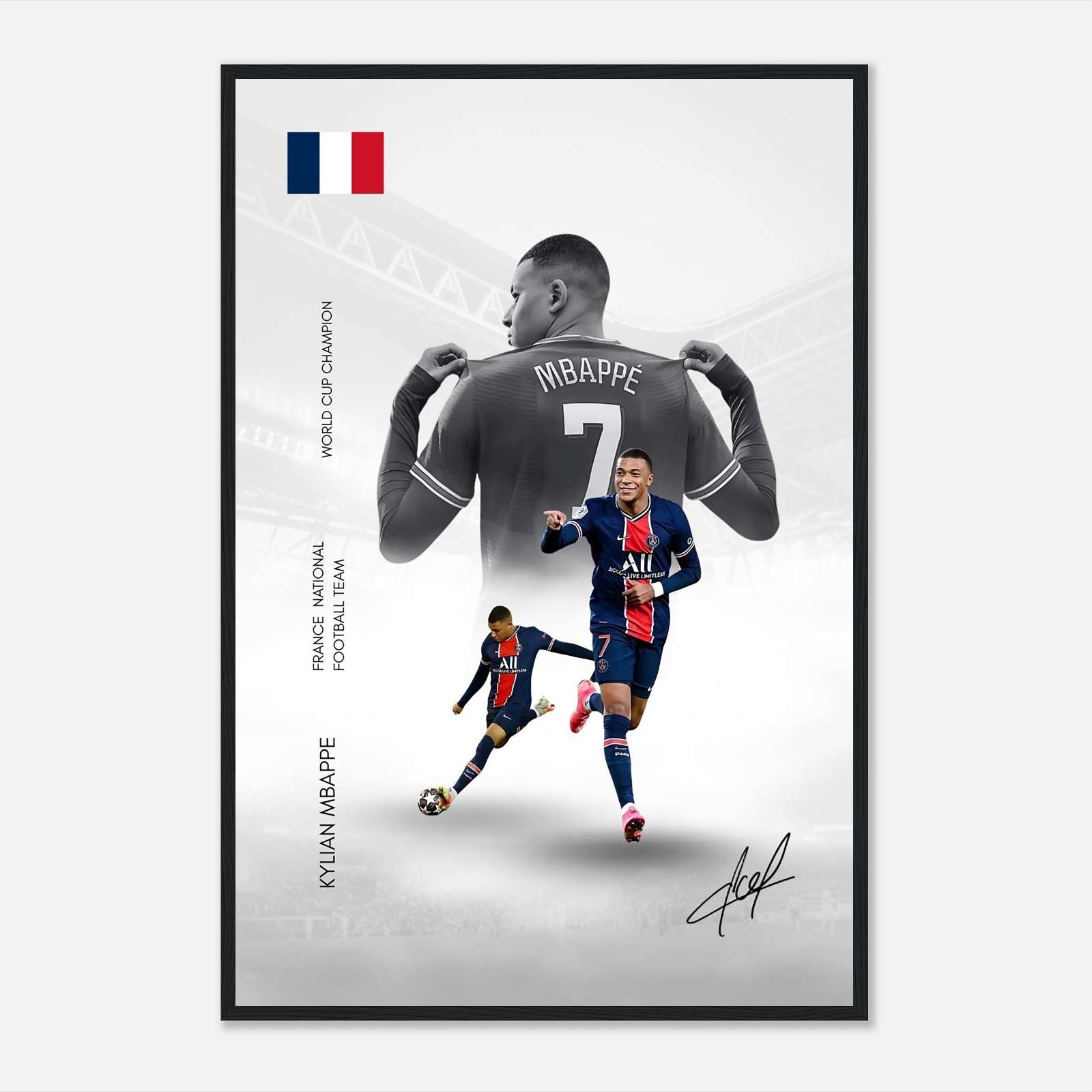 Kylian Mbappe Poster, Football Poster, Sports Poster, Football Player ...