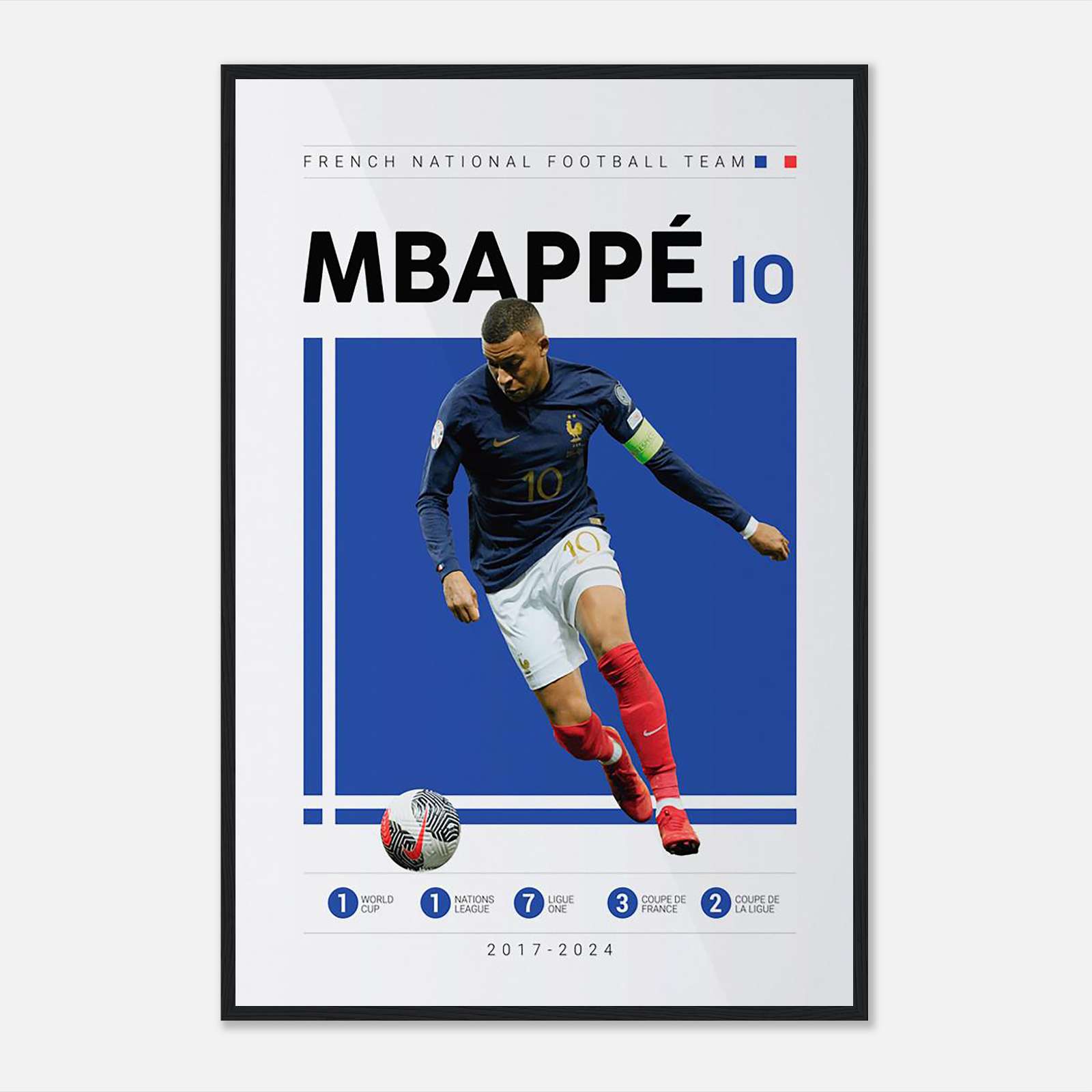 Kylian Mbappe Poster, France Soccer Print, Soccer Gifts, Sports Poster ...