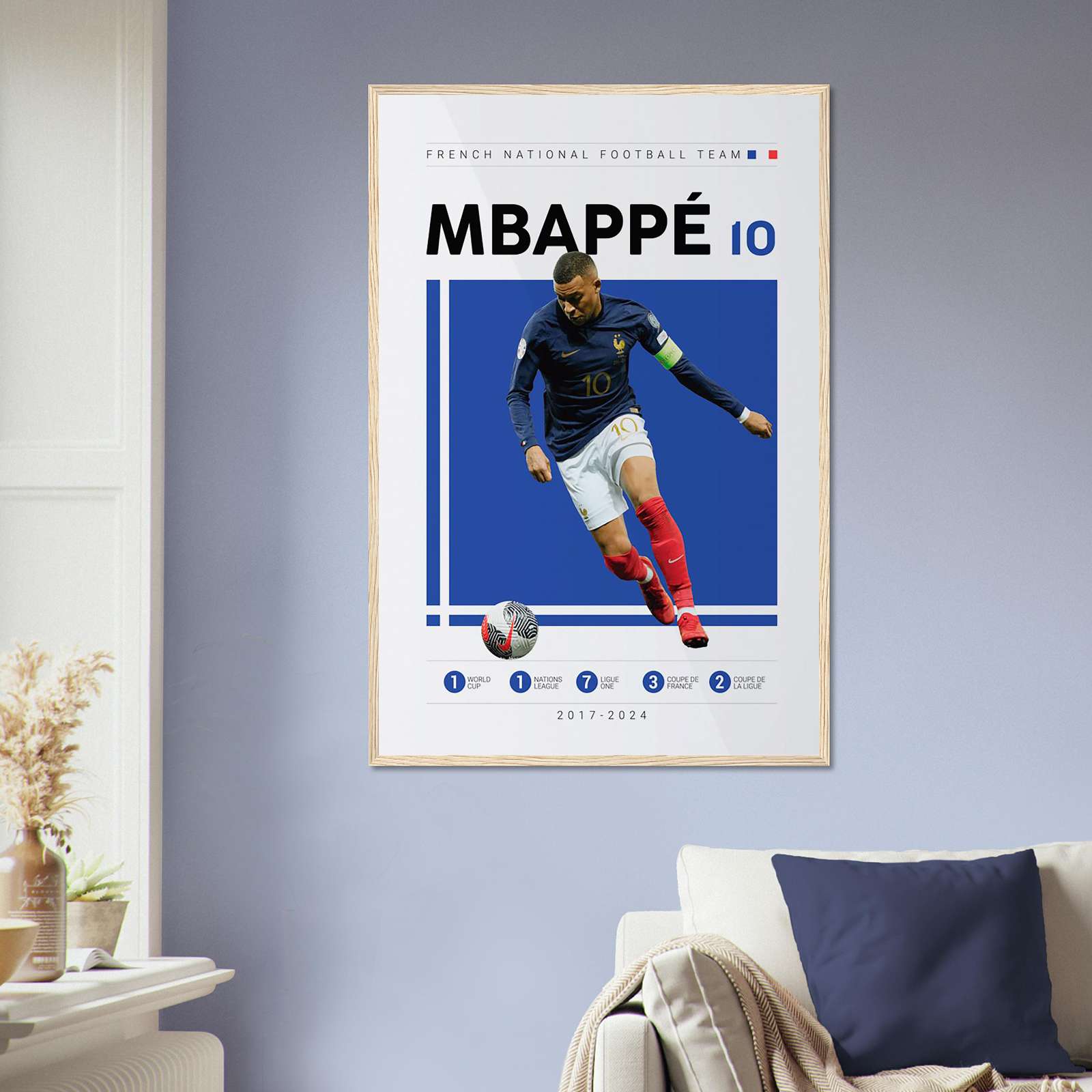 Kylian Mbappe Poster, France Soccer Print, Soccer Gifts, Sports Poster ...