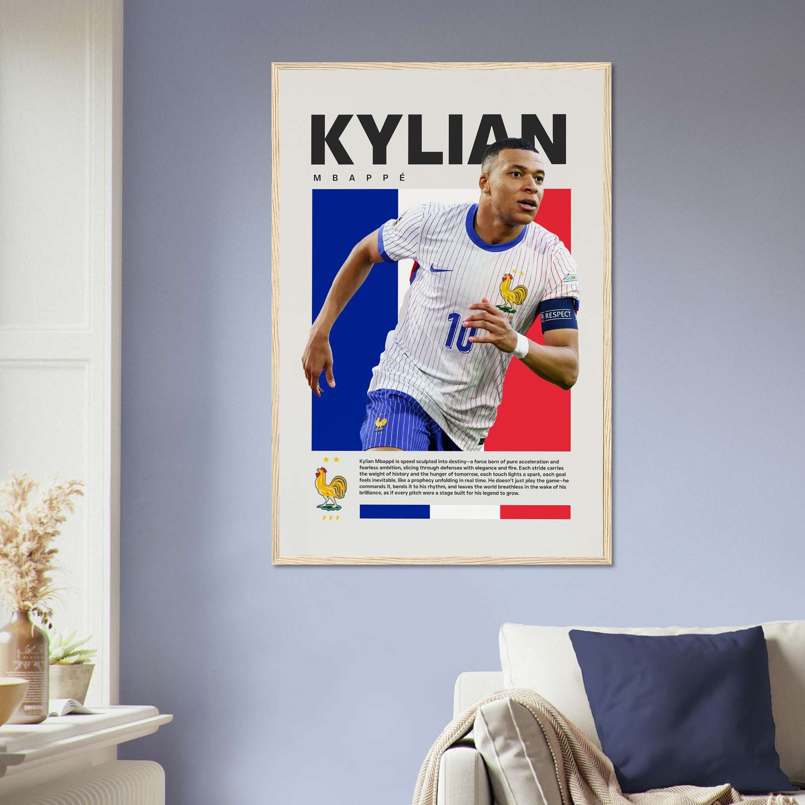 Kylian Mbappe Poster, Kylian Mbappe France Poster, Football Player ...