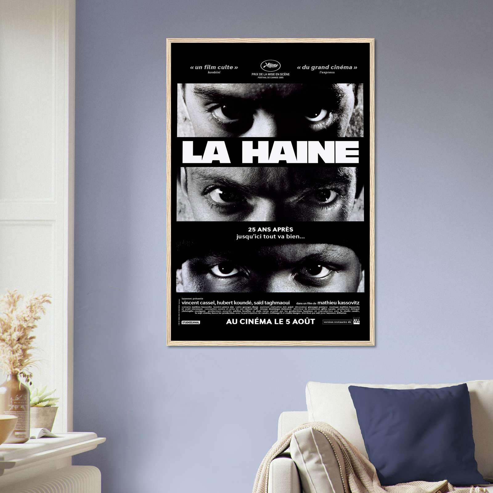 La Haine Movie Poster Beautiful Art Print From The Legendary French ...