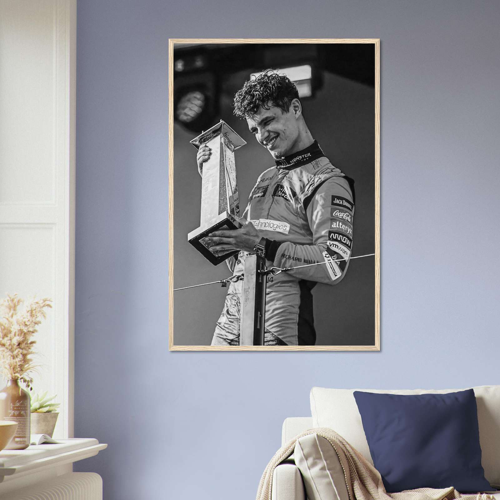 Lando Norris Poster, Formula 1 Poster, Vintage F1 Poster, Sports Poster ...