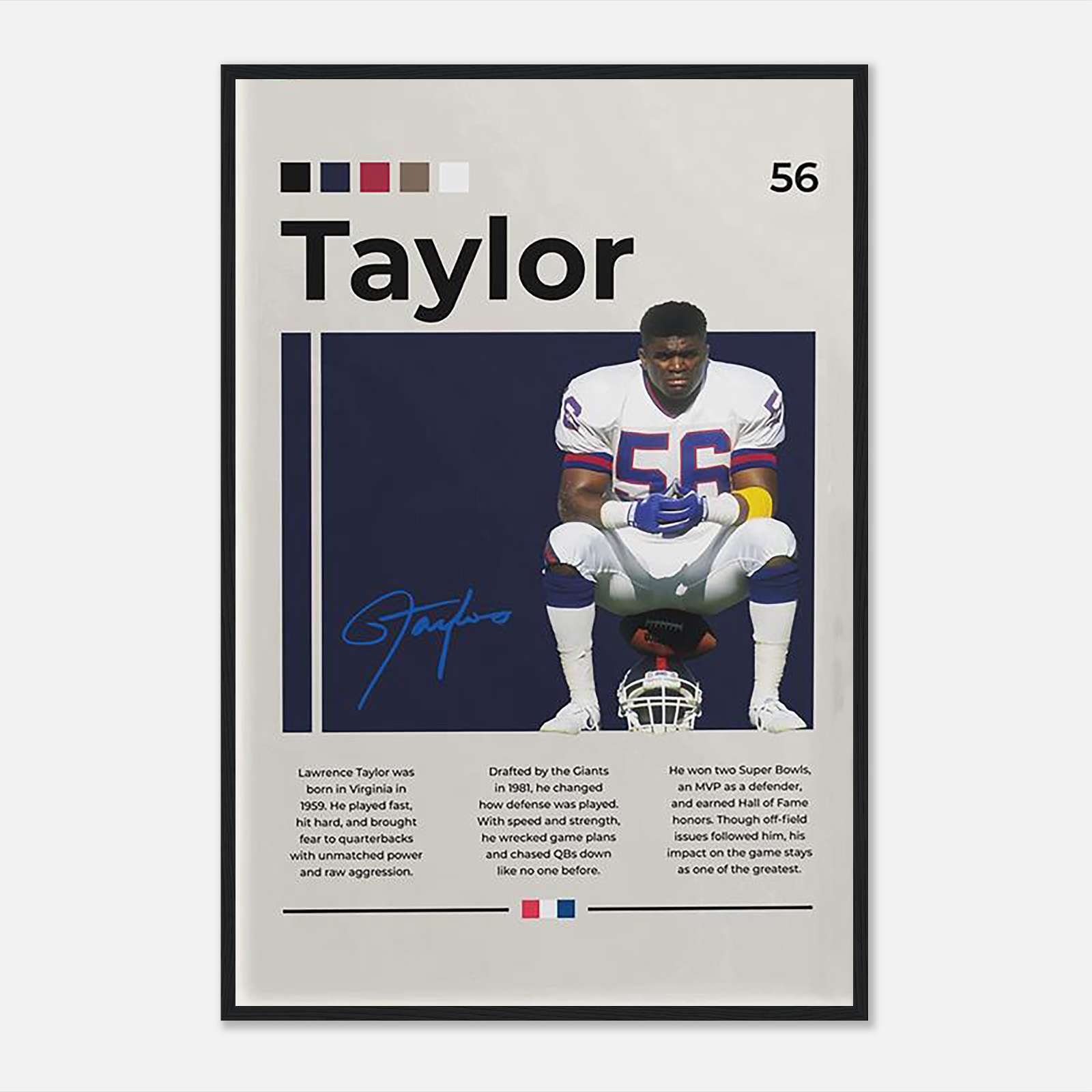 Lawrence Taylor Poster, Lawrence Taylor Football Poster, Sports Poster ...