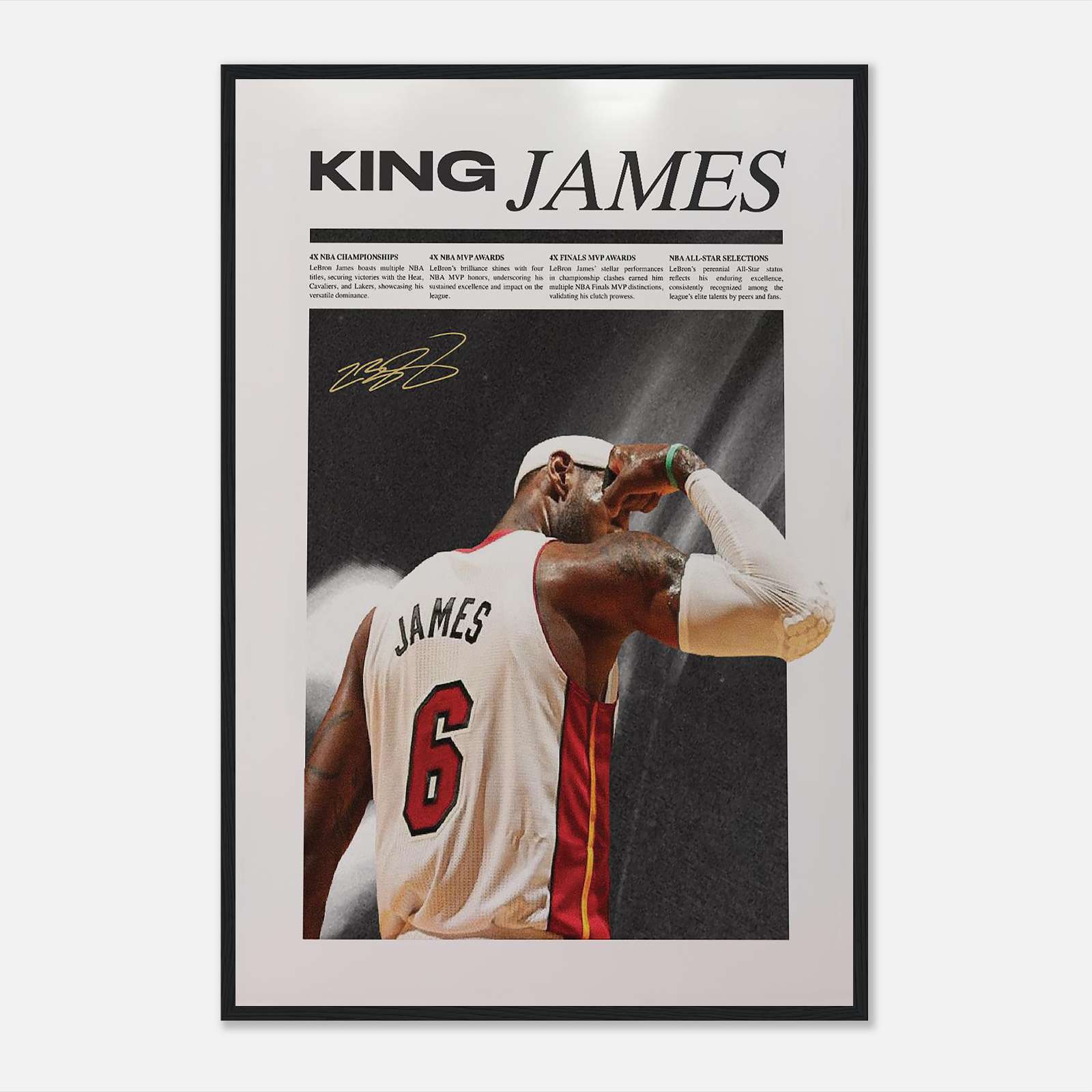 Lebron James Poster, Magazine Inspired Poster, Basketball Poster ...