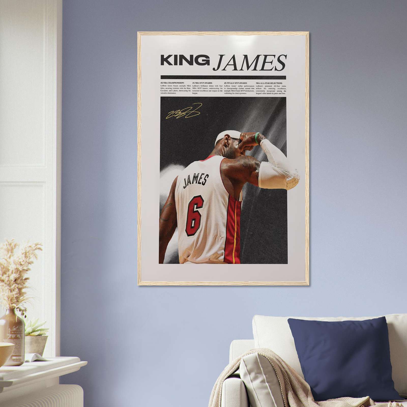 Lebron James Poster, Magazine Inspired Poster, Basketball Poster ...