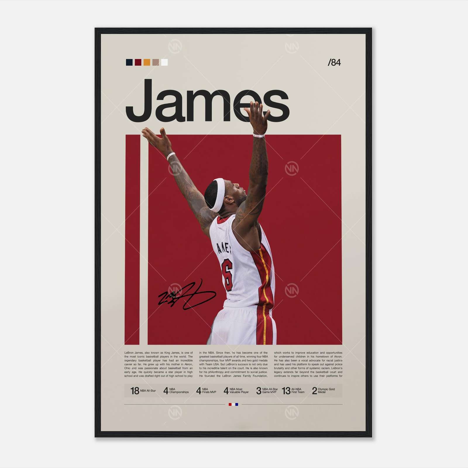 Lebron James Poster, Sports Poster, Basketball Gift, Full-Size Poster ...