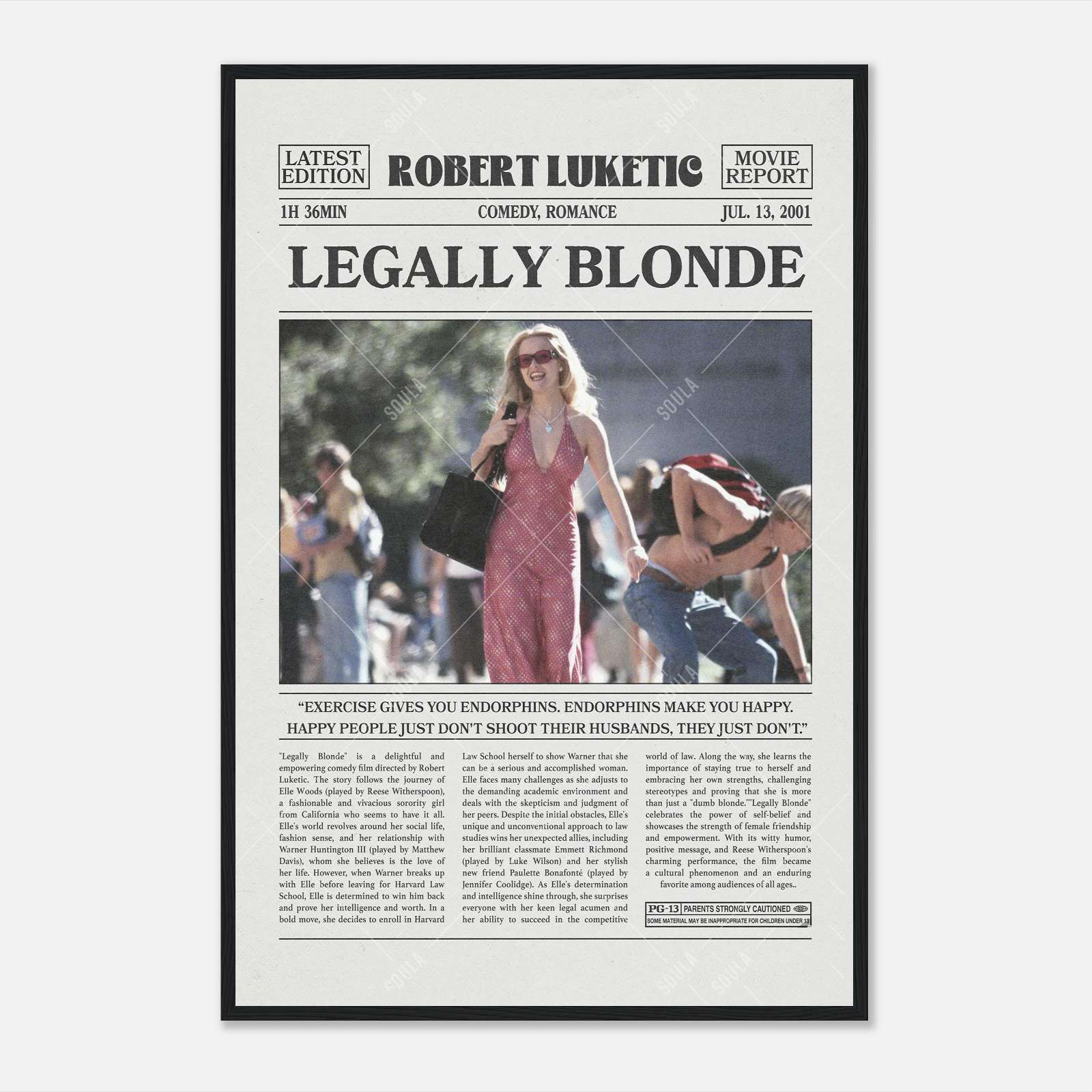 Legally Blonde Movie Poster, Legally Blonde Film Poster, Classic Movie ...