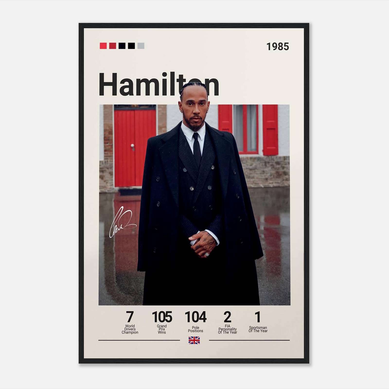 Lewis Hamilton Poster Ferrari F1 Poster Formula 1 Wall Art F1 Racing ...