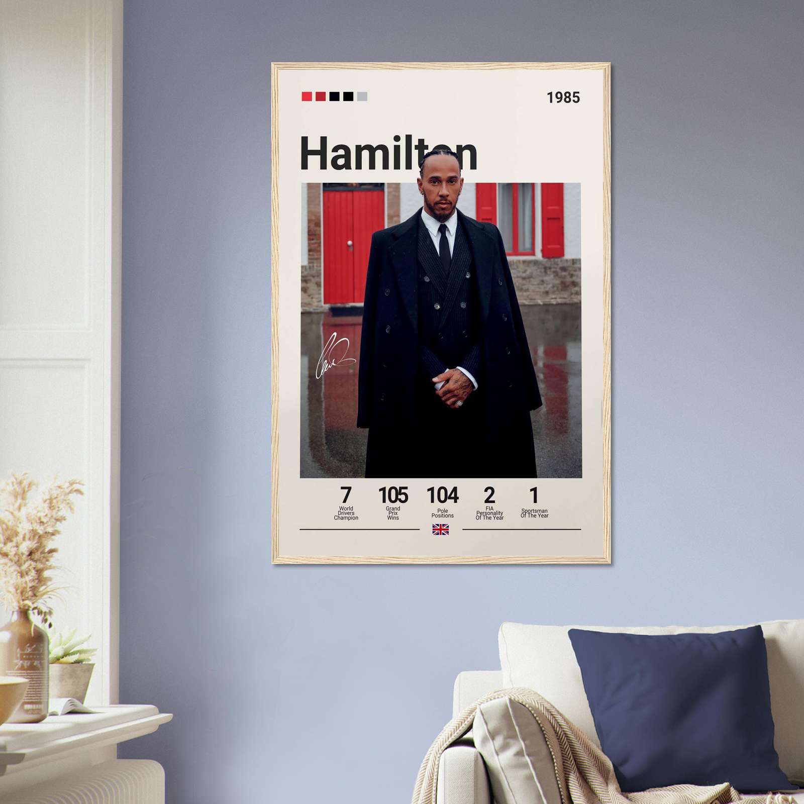 Lewis Hamilton Poster Ferrari F1 Poster Formula 1 Wall Art F1 Racing ...