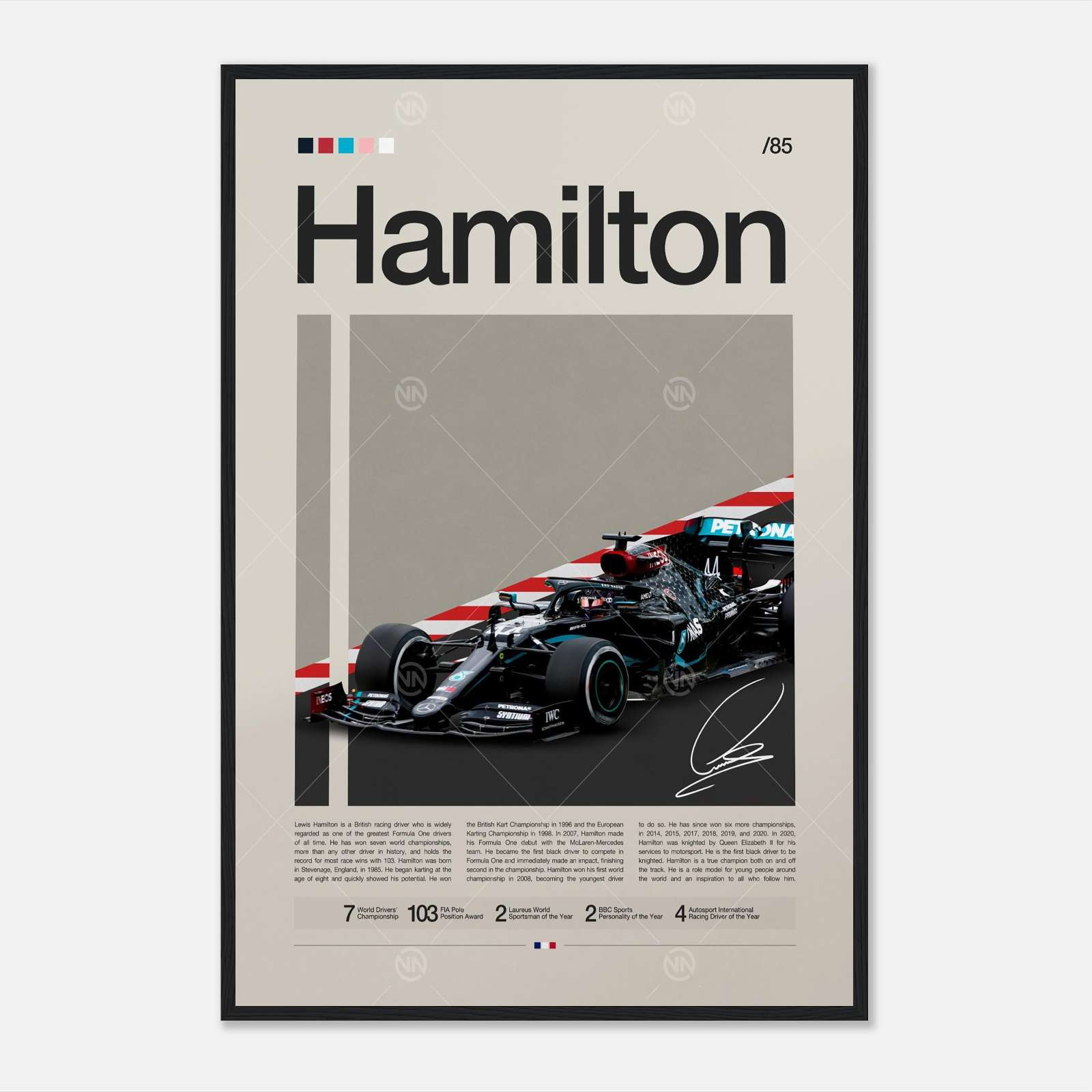 Lewis Hamilton Poster Formula One F1 Racing Poster Motorsports Formula ...