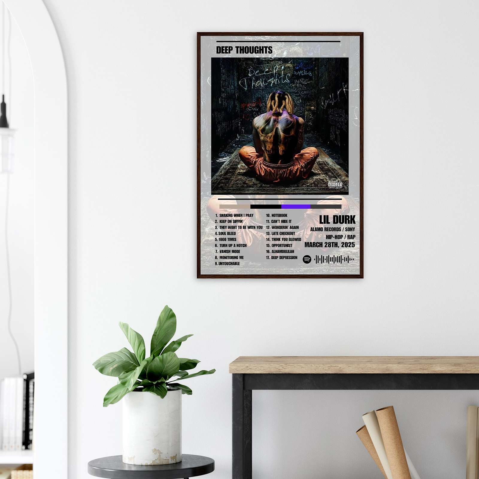 Lil Durk Poster, Deep Thoughts Poster, Hip Hop Album Tracklist Poster ...