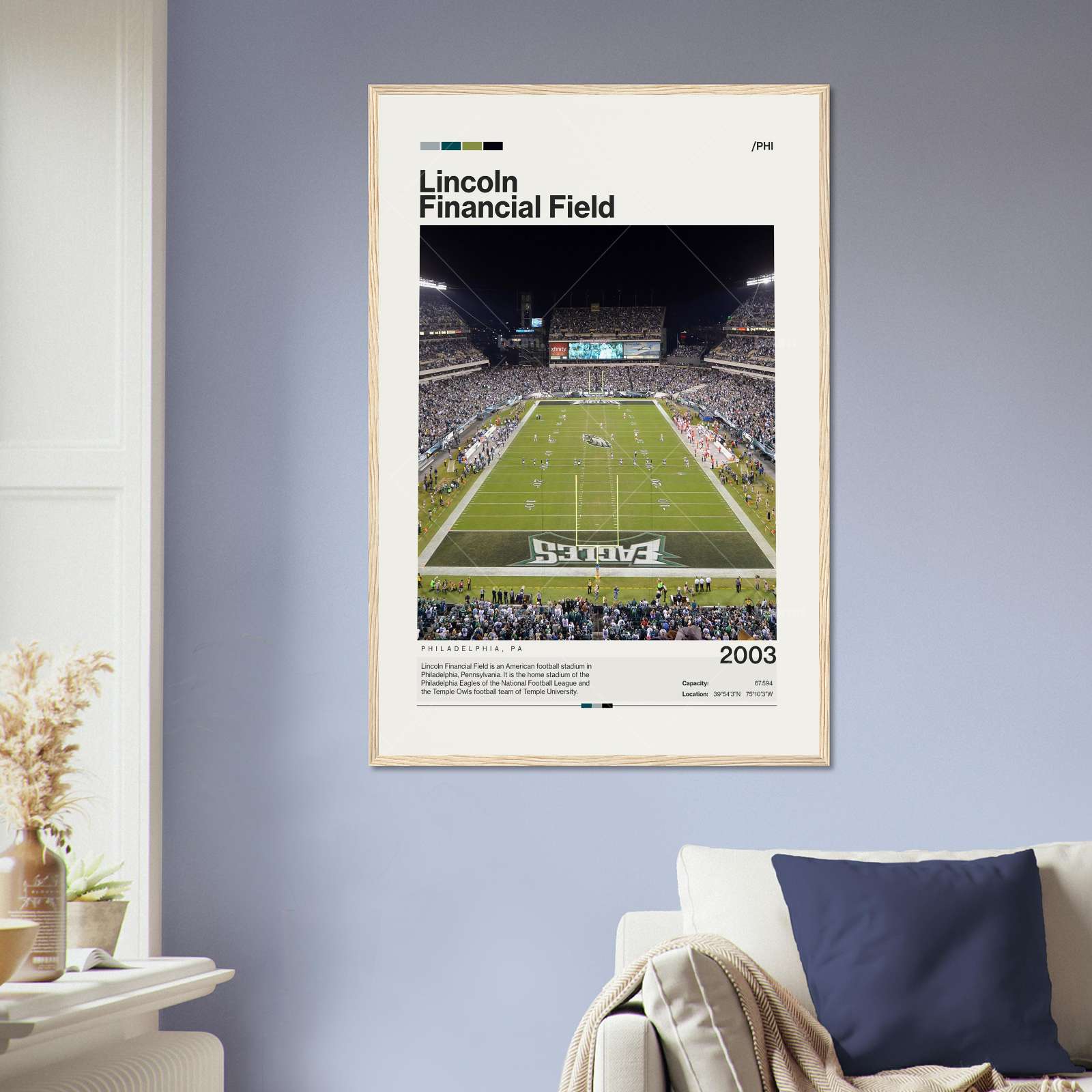 Lincoln Financial Field Poster, Sports Poster, Stadium Poster, Full ...