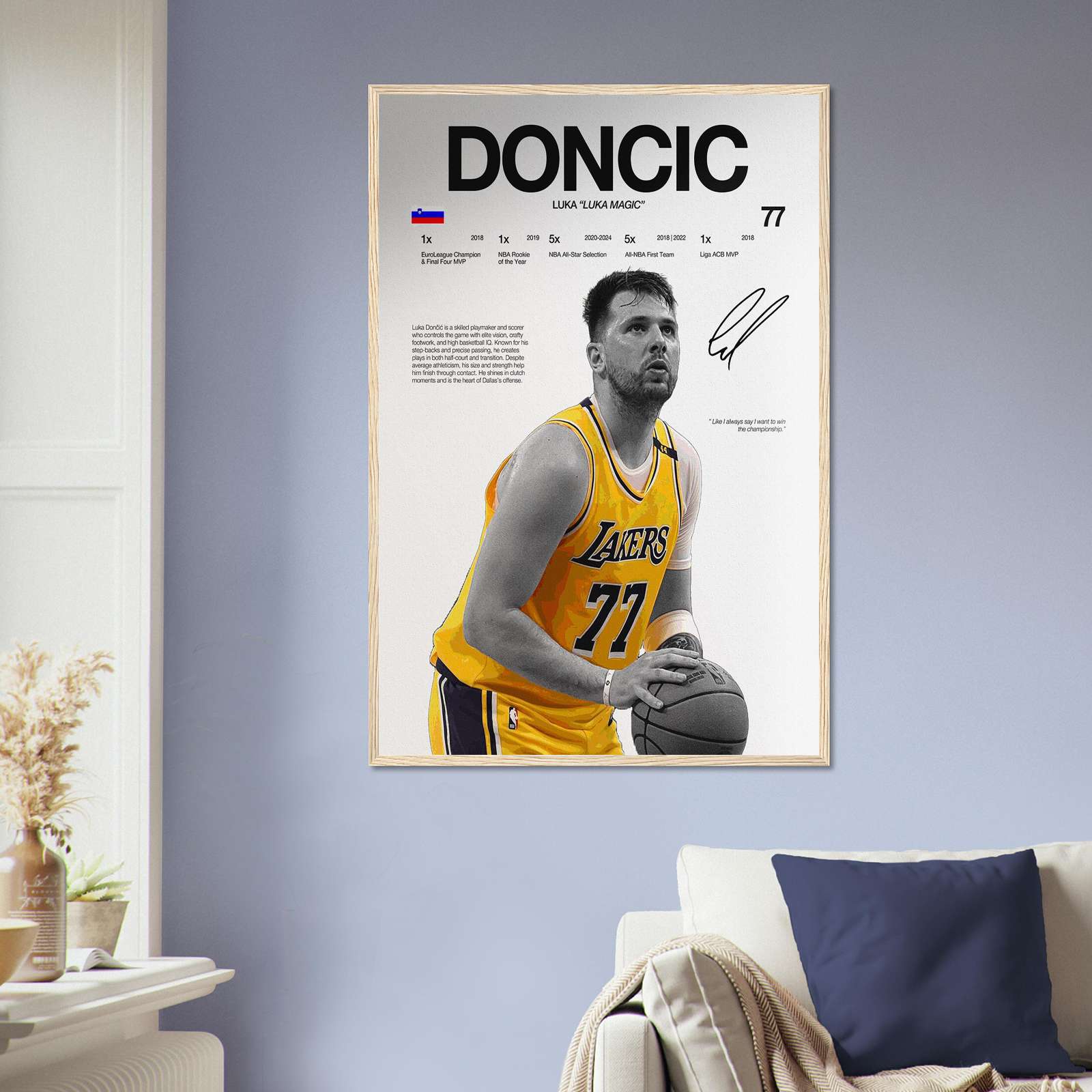 Luka Doncic Poster, Basketball Player Poster, Basketball Poster, Full ...
