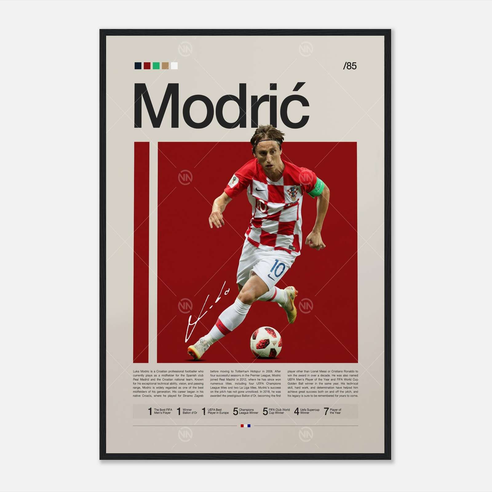 Luka Modric Poster, Sports Poster, Football Player Poster, Full-Size ...