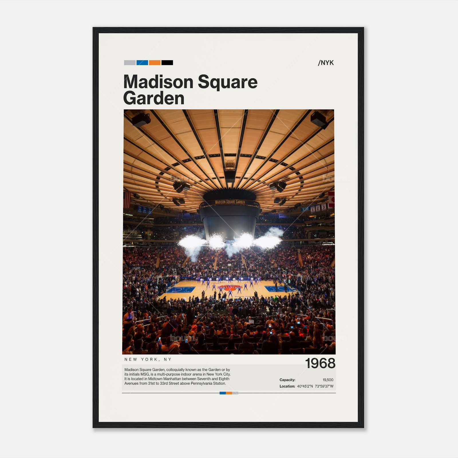 Madison Square Garden Poster, Stadium Poster, Sports Poster, Full-Size ...