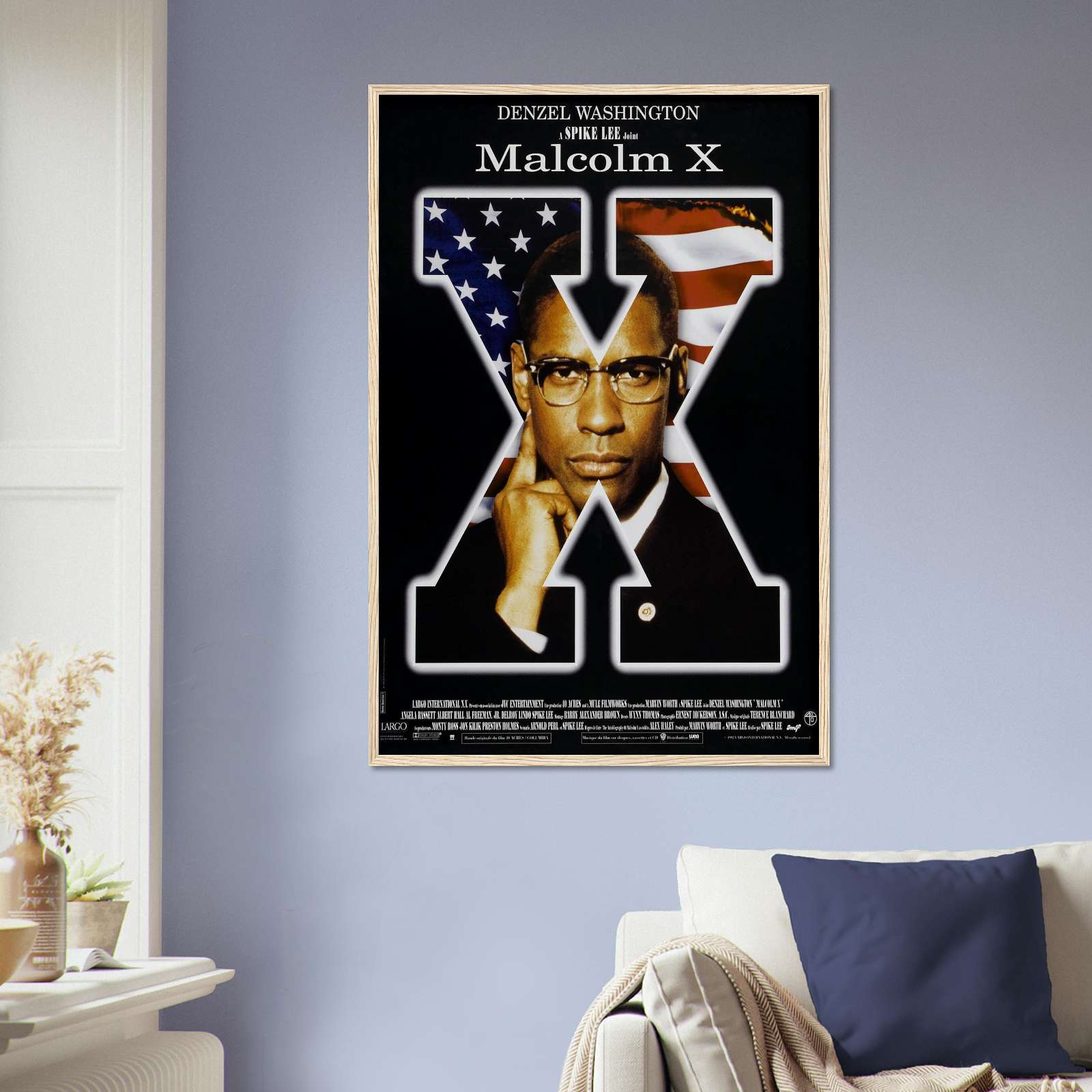 Malcolm X Movie Poster, Malcolm X Poster, Vintage Movie Poster, Full ...