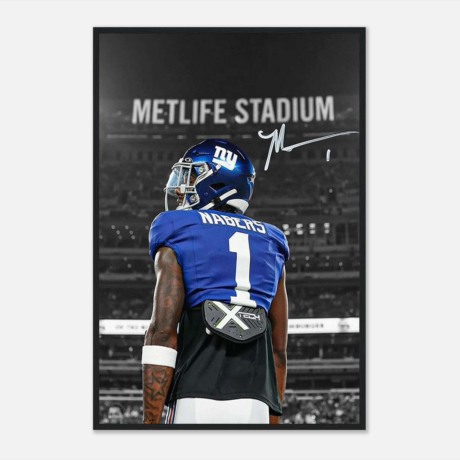 Malik Nabers Poster, American Football Poster, Sports Poster, Football ...