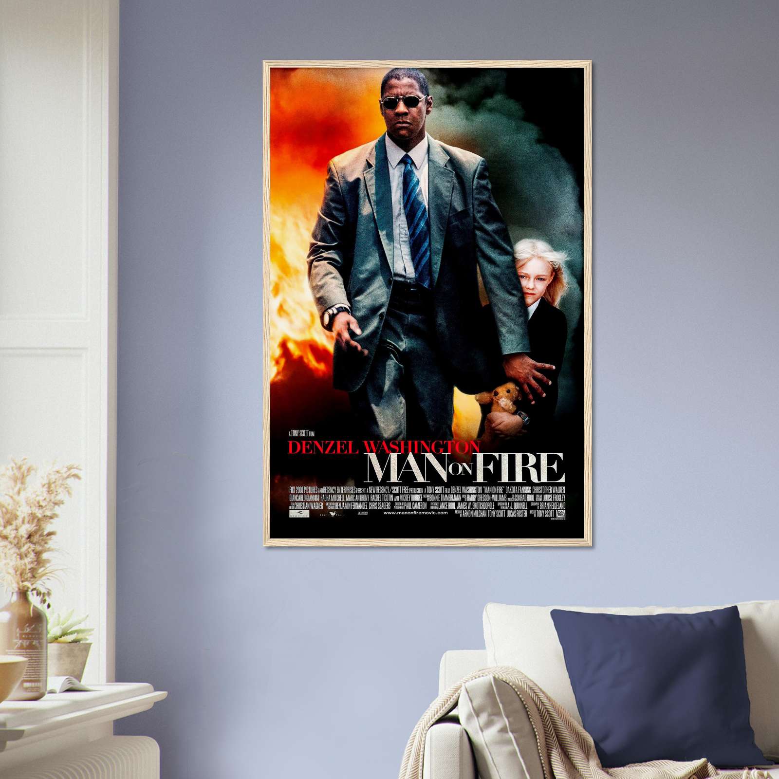 Man On Fire Movie Poster, Man On Fire Film Poster, Vintage Movie Poster ...