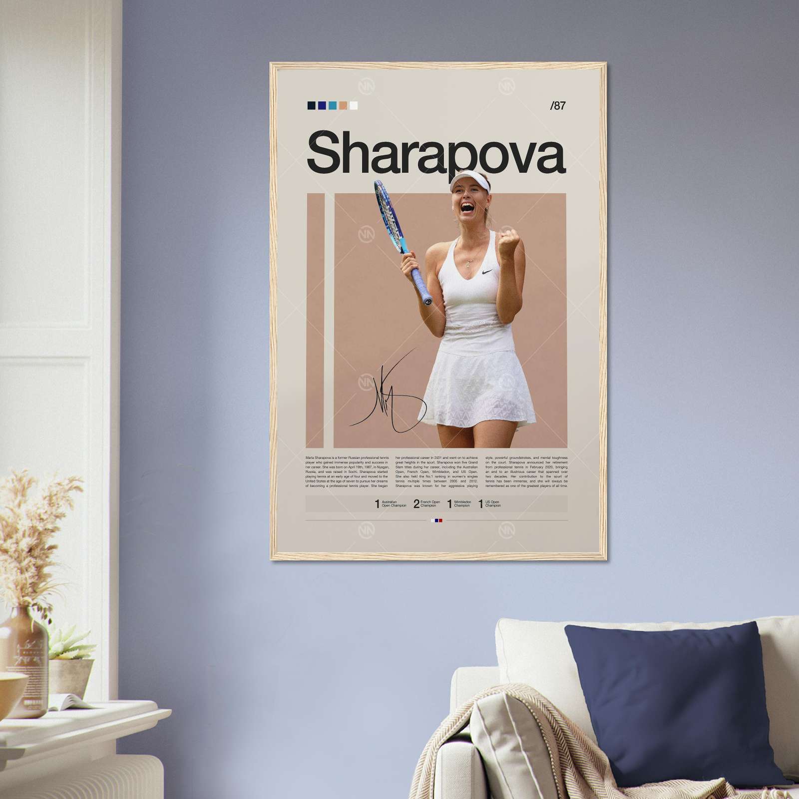 Maria Sharapova Poster, Tennis Poster, Motivational Poster, Sports ...