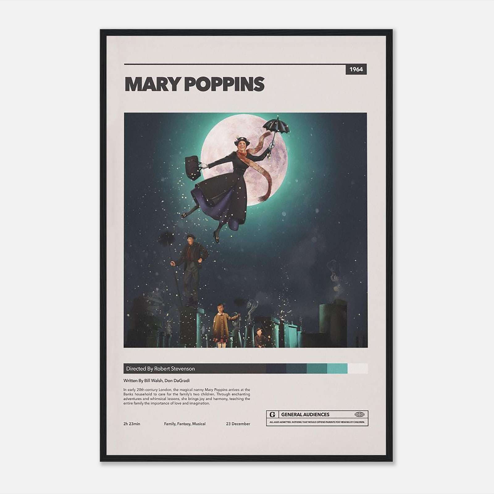 Mary Poppins Movie Poster, Mary Poppins Poster, Vintage Movie Poster ...