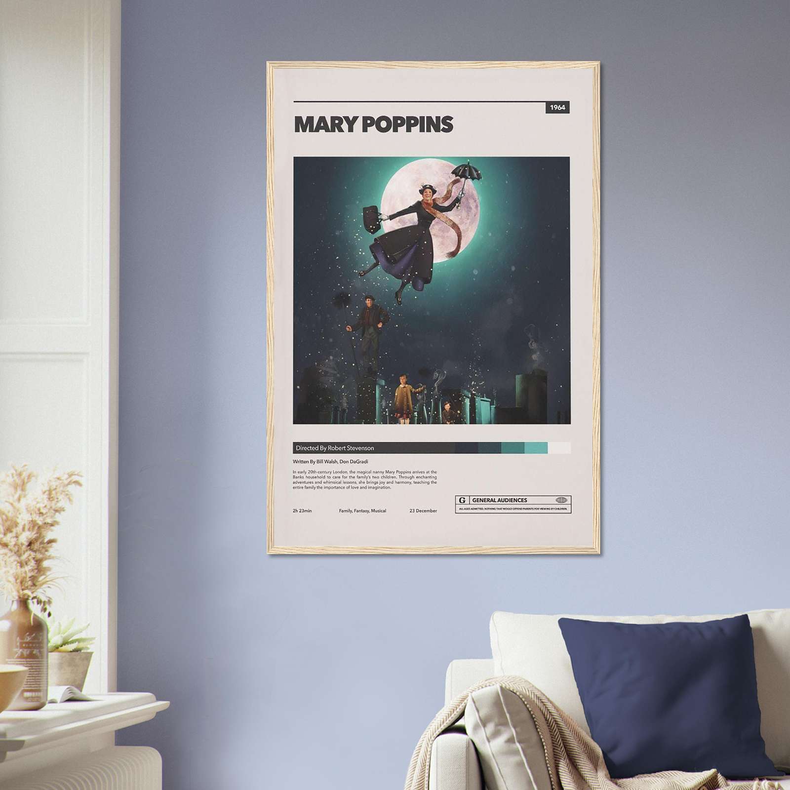 Mary Poppins Movie Poster, Mary Poppins Poster, Vintage Movie Poster ...