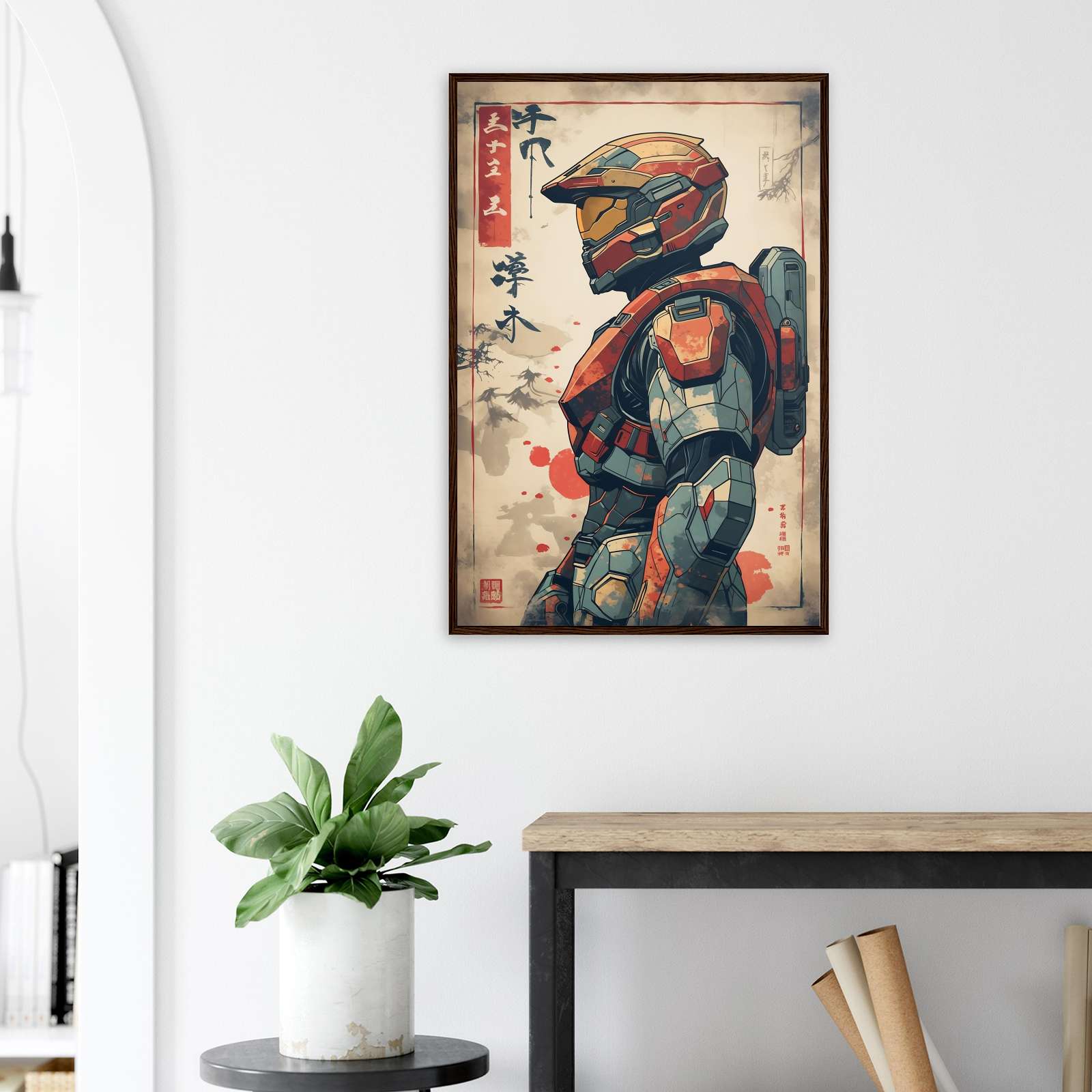 Master Chief Poster, Japanese Art Style Digital Print, Halo Game Poster ...