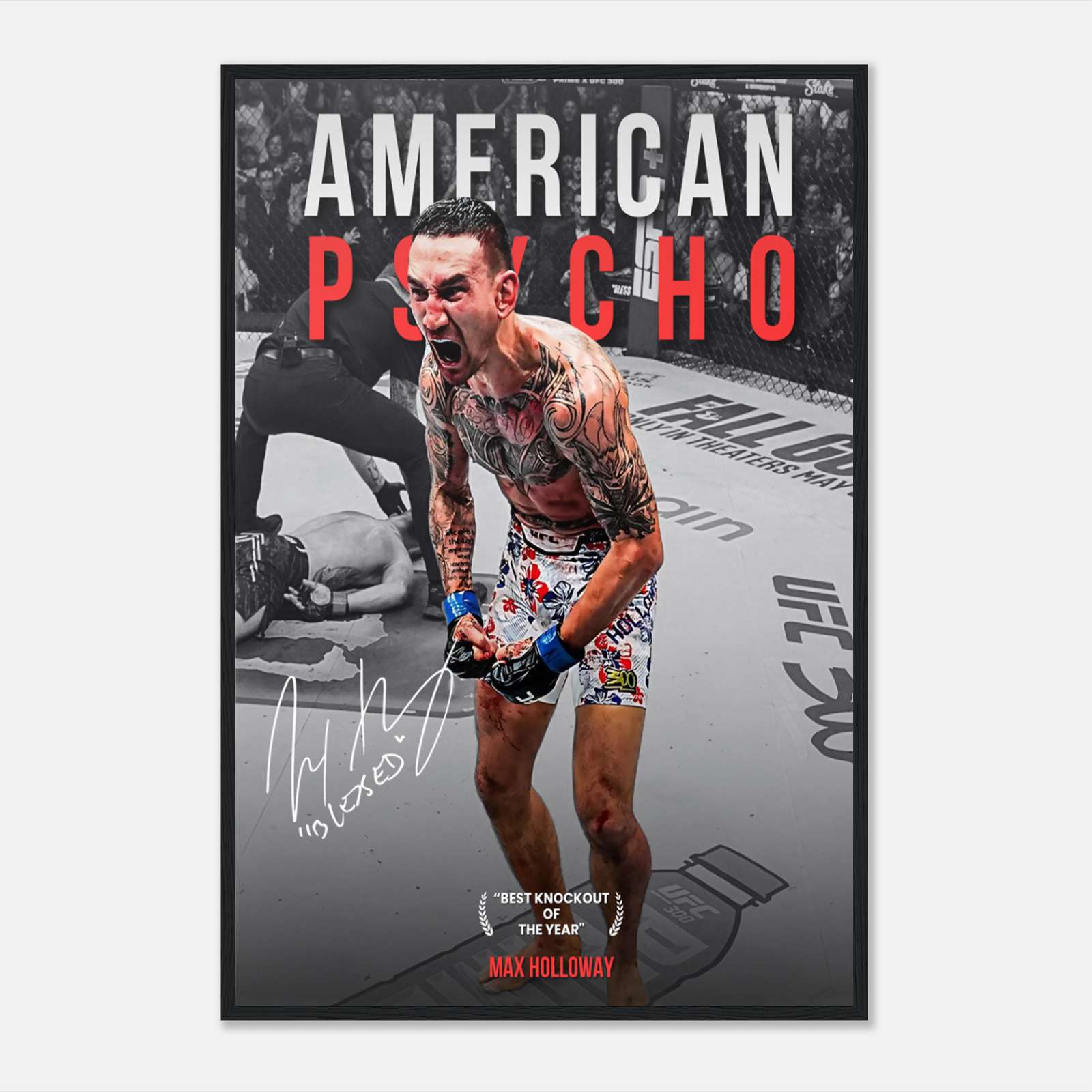 Max Holloway Poster, Mma Poster, Fighter Motivation, Full-Size Poster ...