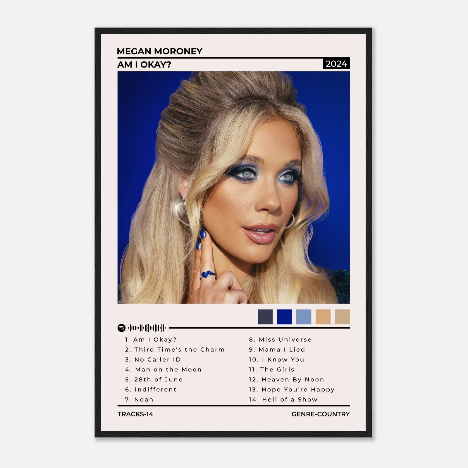 Megan Moroney Poster, Am I Okay Album Poster, Full-Size Poster, Ready ...