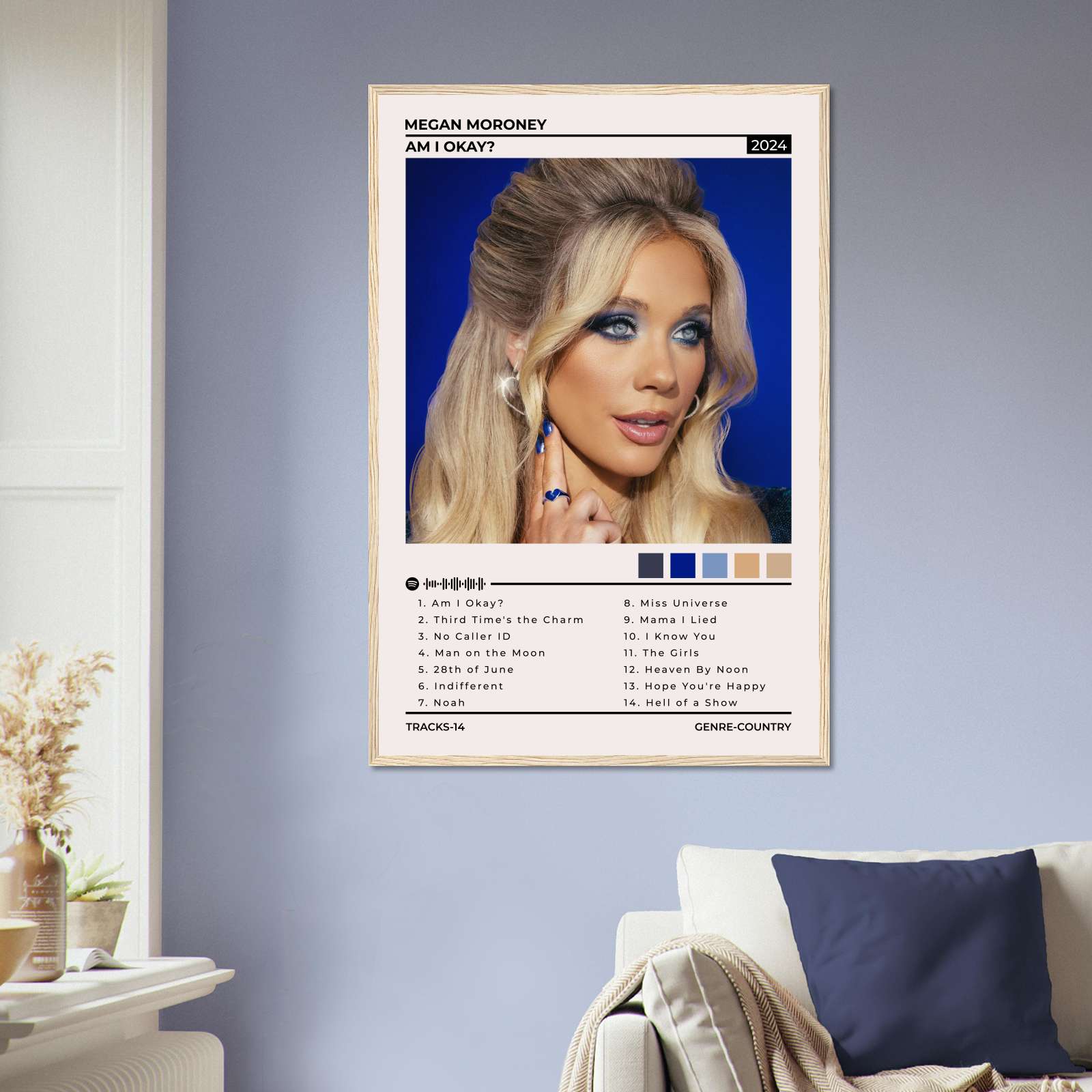 Megan Moroney Poster, Am I Okay Album Poster, Full-Size Poster, Ready ...