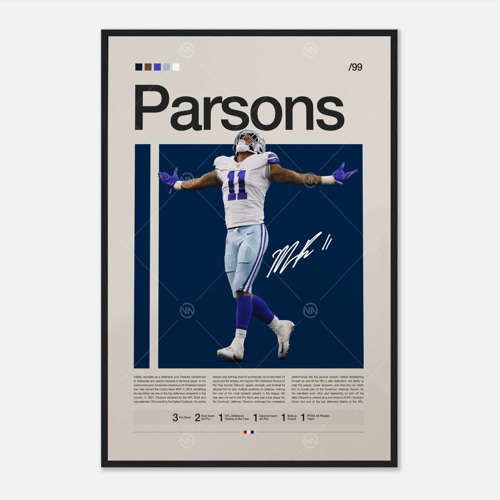 Micah Parsons Poster, Football Poster, Sports Poster, Full-Size Poster ...