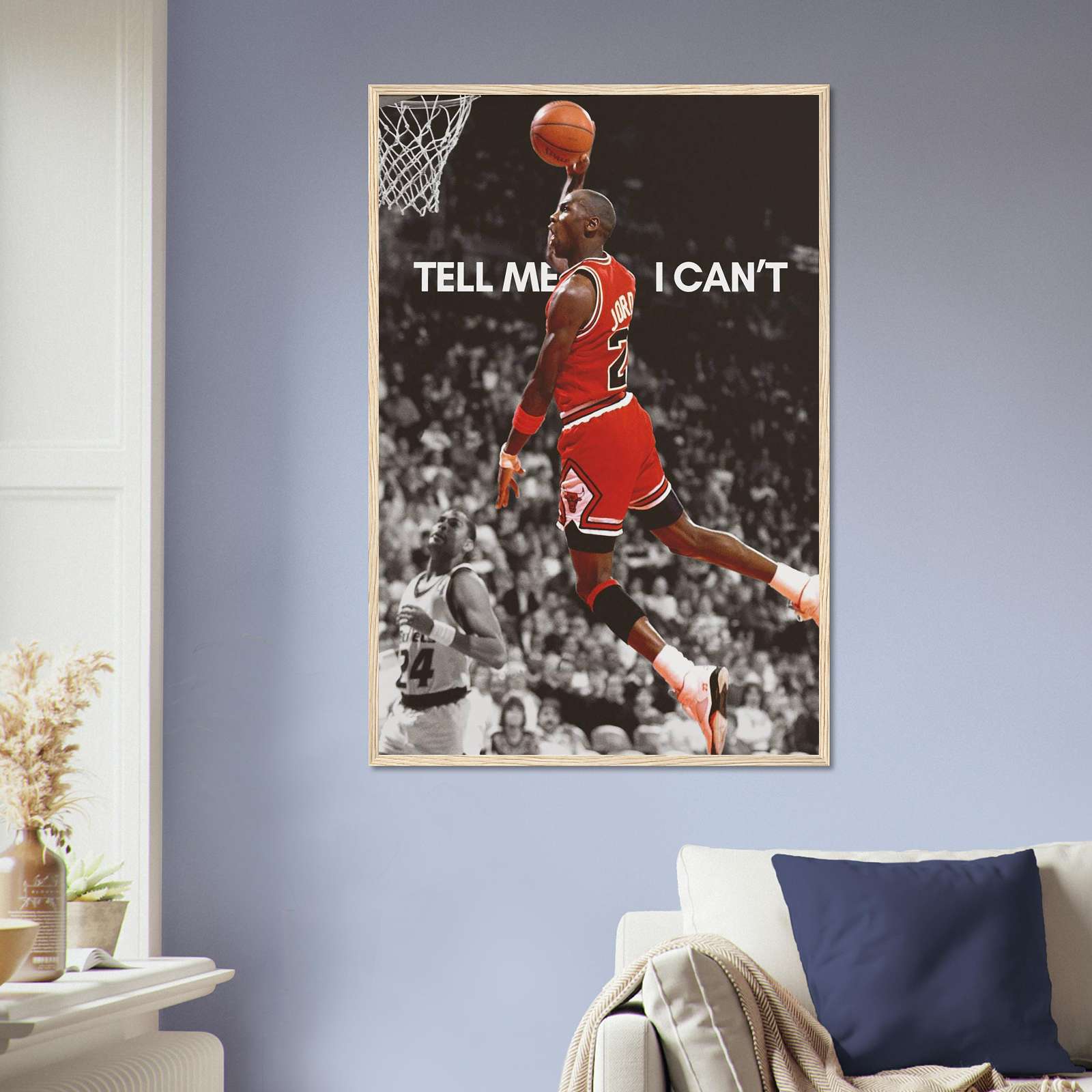 Michael Jordan Poster, Michael Jordan Dunk Digital Poster, Sports ...